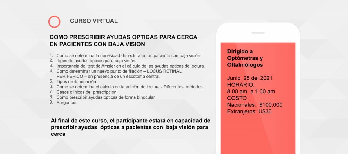 Cursos de baja visión - Centro de baja visión - Roberto Valencia